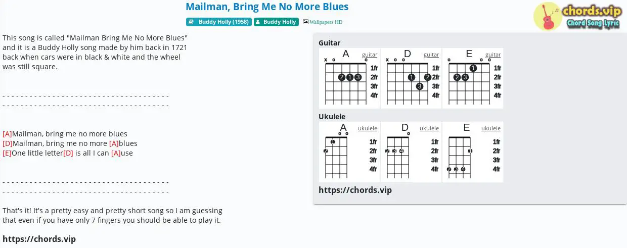 Chord: Mailman, Bring Me No More Blues - tab, song lyric, sheet, guitar ... Chord: Mailman, Bring Me No More Blues - tab, song lyric, sheet, guitar ...