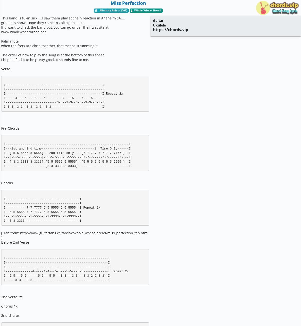 Chord Miss Perfection Tab Song Lyric Sheet Guitar Ukulele Chordsvip