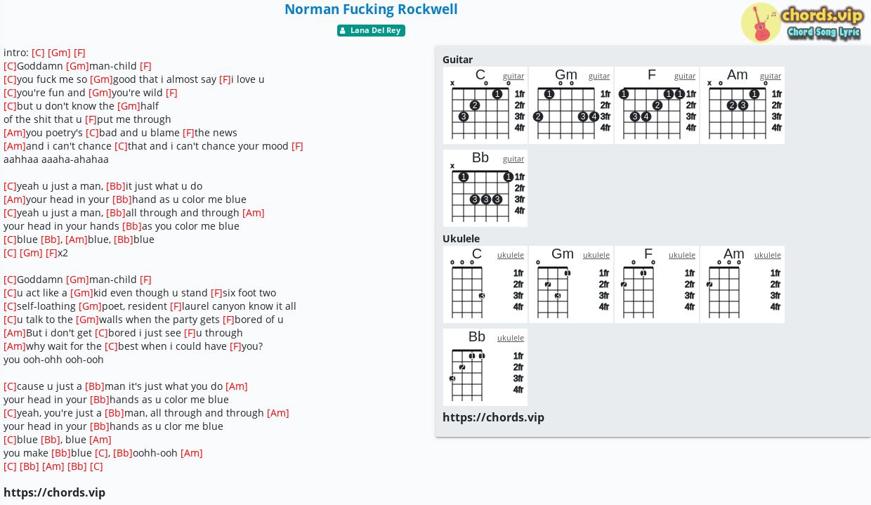 Chord: Norman Fucking Rockwell - tab, song lyric, sheet, guitar ... Chord: Norman Fucking Rockwell - tab, song lyric, sheet, guitar ...