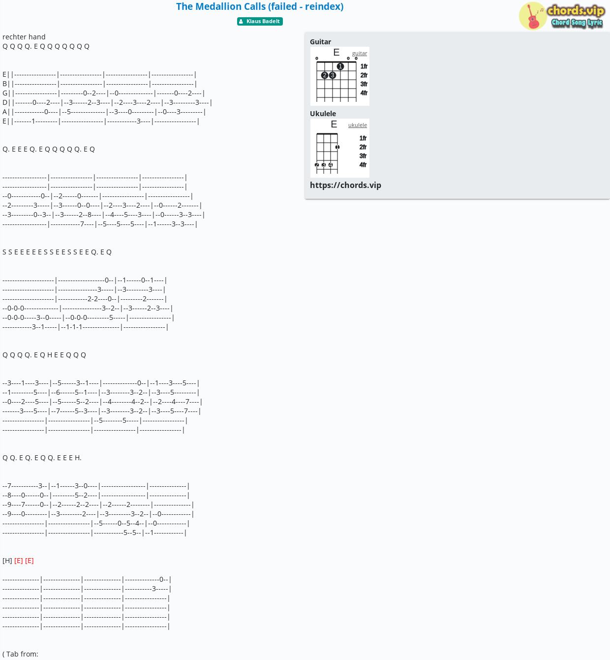 Chord: The Medallion Calls (failed - reindex) - tab, song lyric, sheet ... Chord: The Medallion Calls (failed - reindex) - tab, song lyric, sheet ...